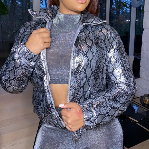 Shane Justin | Jackets & Coats | Shane Justin Snake Skin Puffer Jacket ...